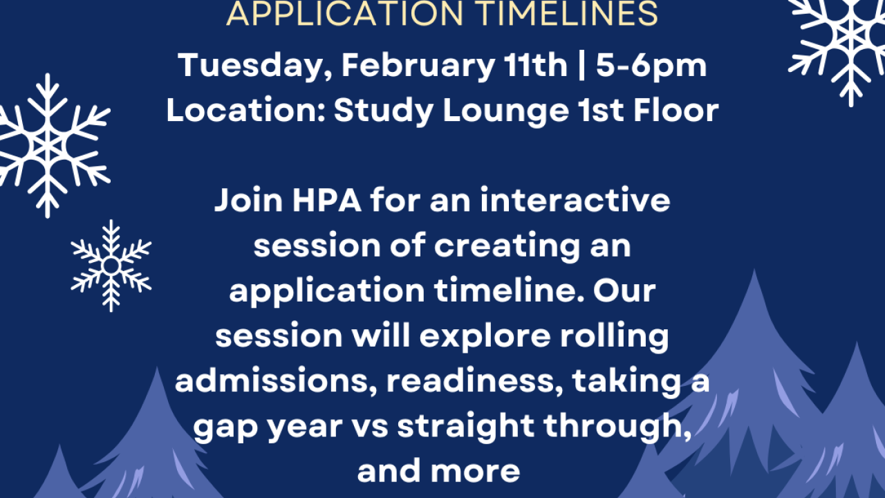 DIY Application Timelines Workshop | HPA
